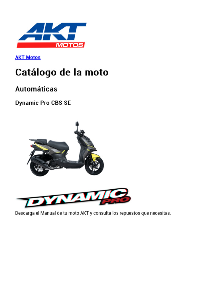 Catálogo Dinamic Pro Cbs Se | PDF | Motores | Motor de combustión interna