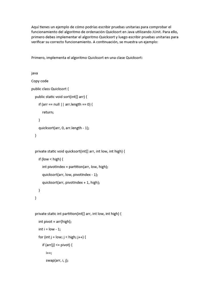 Aquí Tienes Un Ejemplo de Cómo Podrías Escribir Pruebas Unitarias para ... Aquí Tienes Un Ejemplo de Cómo Podrías Escribir Pruebas Unitarias para ...