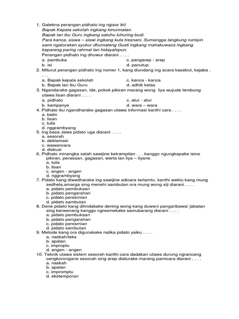 Labtihan Soal Pts | PDF