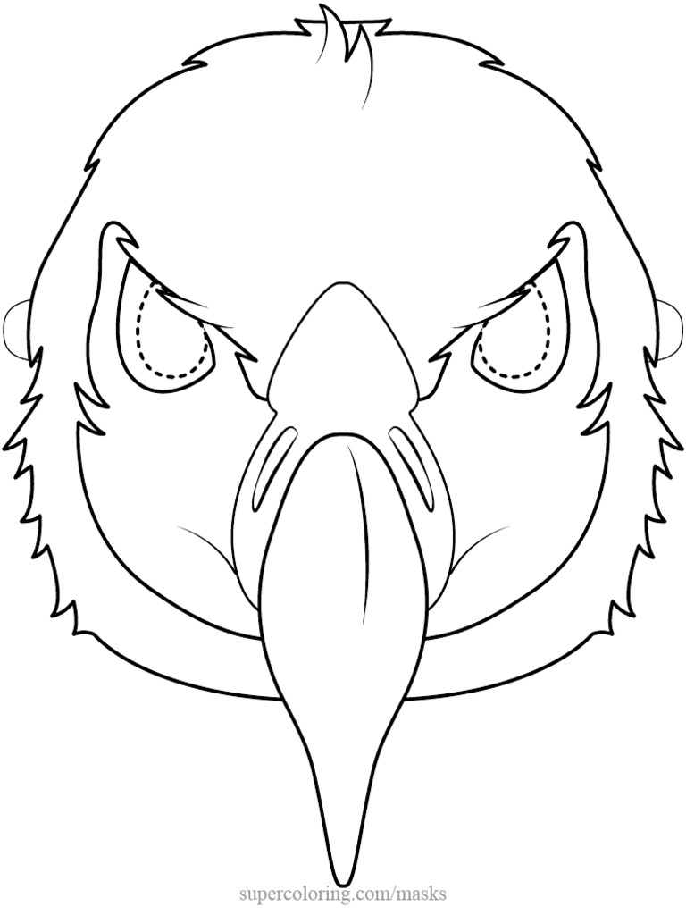 Vulture Mask Outline Paper Craft | PDF