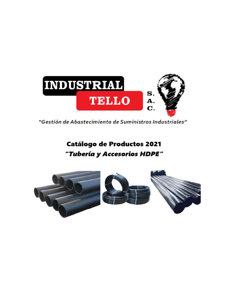 Catálogo Tubería y Accesorios HDPE 1 | PDF | Tubería (transporte de fluidos) | Materiales