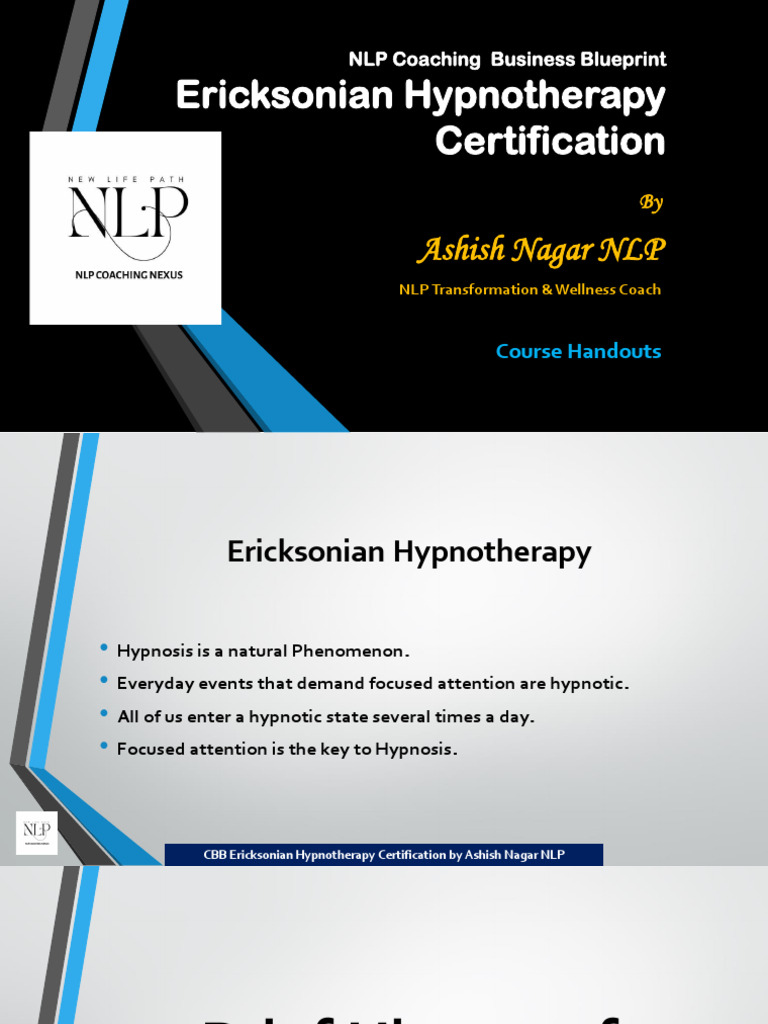 Ericksonian Hypnotherapy | PDF | Hypnosis | Hypnotherapy