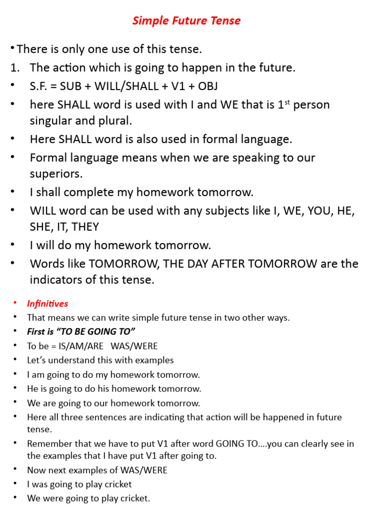 Simple Future Tense | PDF | Grammatical Tense | Linguistic Typology