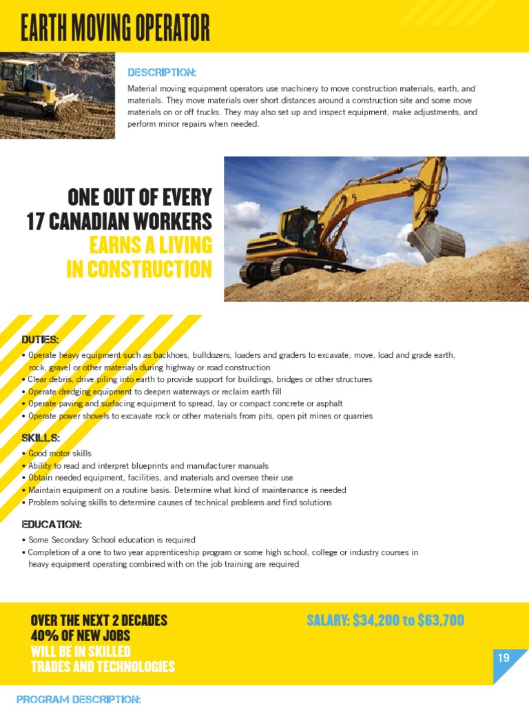 Earth Moving Operator | PDF | Heavy Equipment | Industries