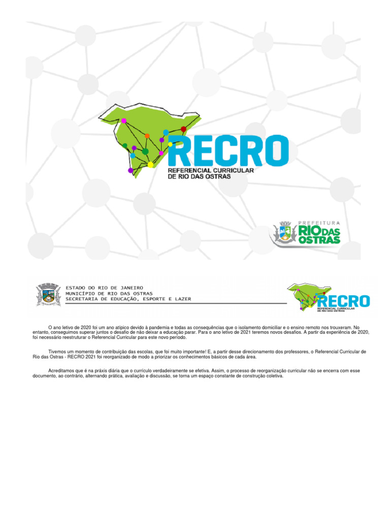 Implementação do RECRO 2021 em Rio das Ostras | PDF | Aprendizado ...