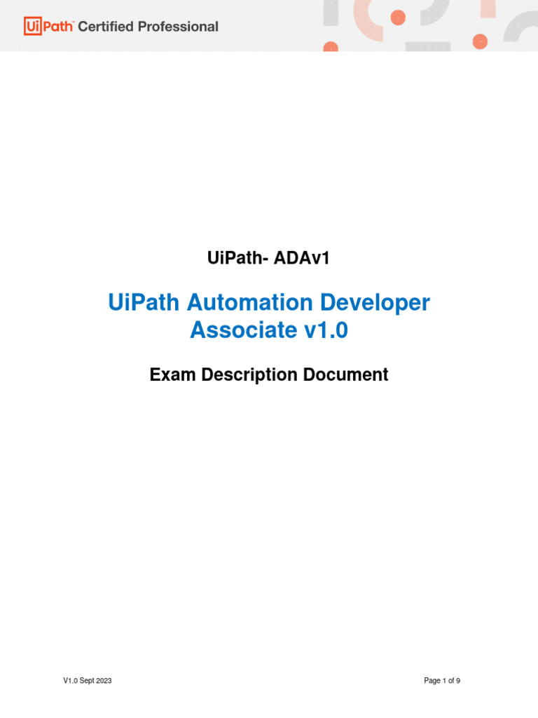UiPath Certified Professional - Automation Developer Associate Exam ...