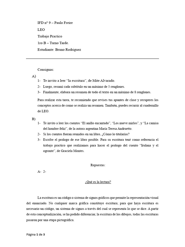 LEO TP Final | PDF | Escritura | Imprenta