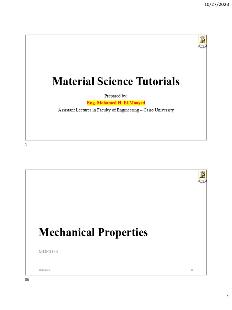 Tutorial 4 Handout | PDF | Deformation (Engineering) | Building Engineering