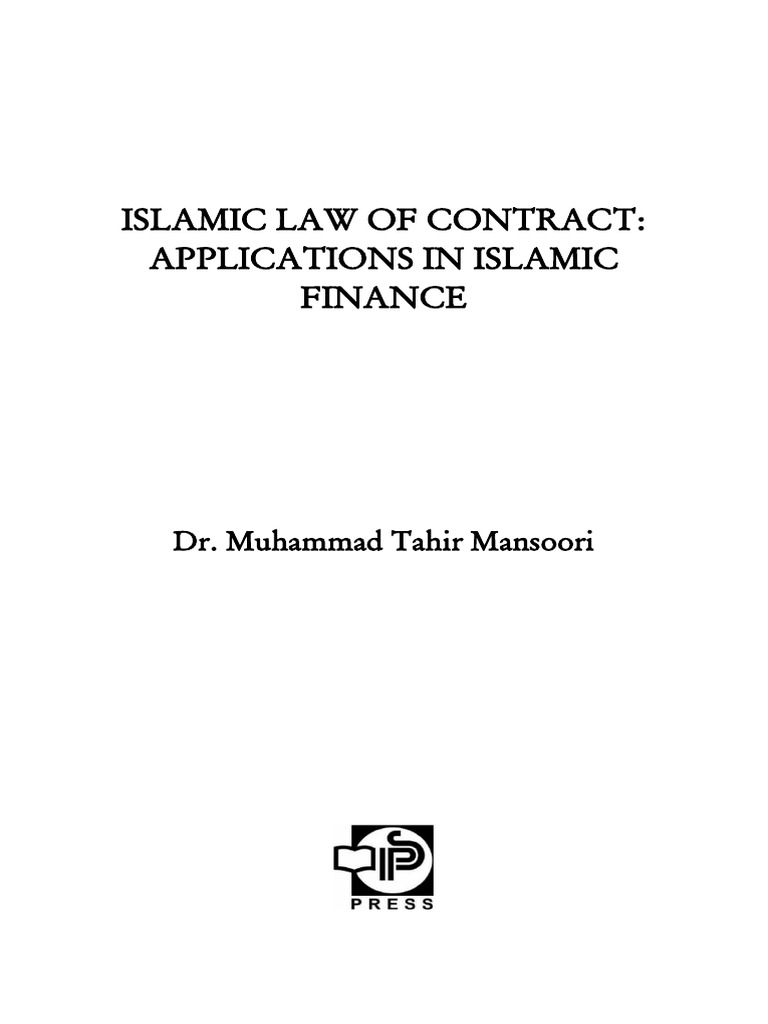 Islamic Contract Law in Finance | PDF | Islamic Banking And Finance ...