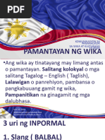 Mga Halimbawa NG Salitang Lalawiganin Delete | PDF