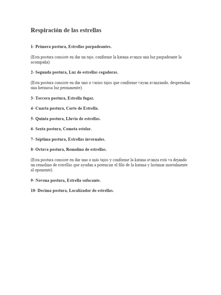 Respiración de Las Estrellas | PDF Respiración de Las Estrellas | PDF