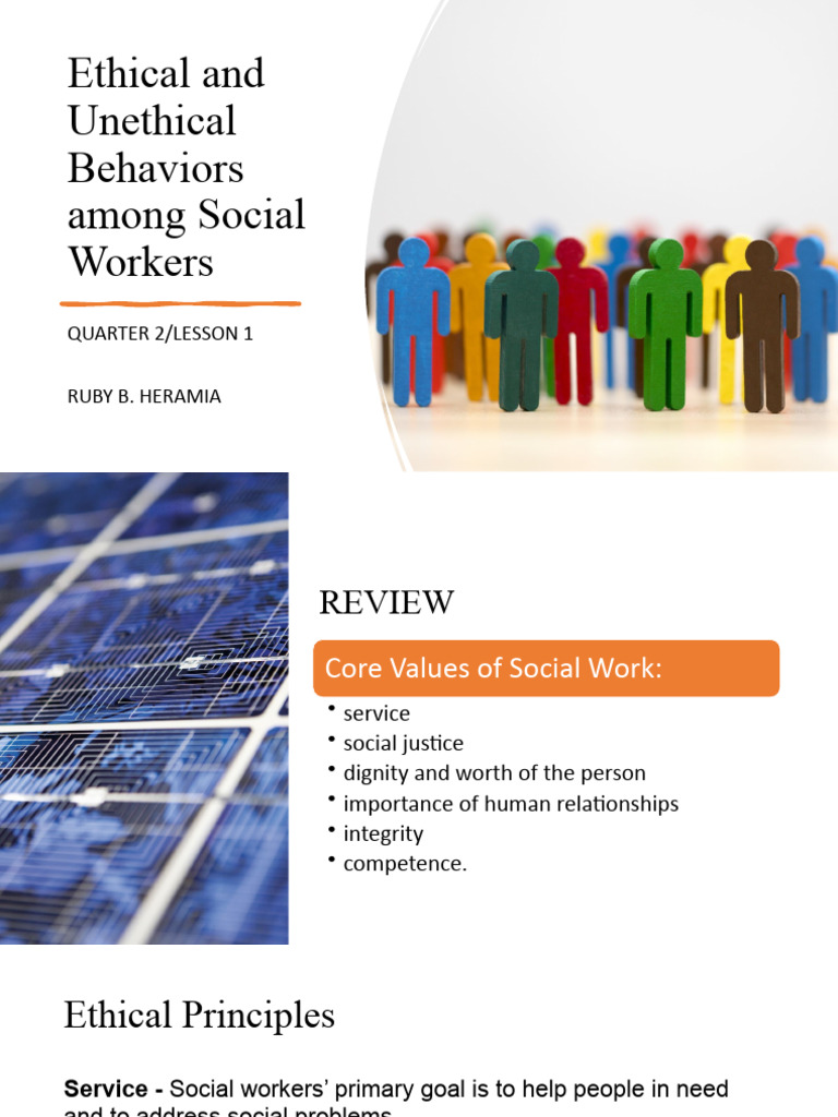 Q2 - 1 Ethical and Unethical Behaviors Among Social Workers | PDF | Social Work | Dignity