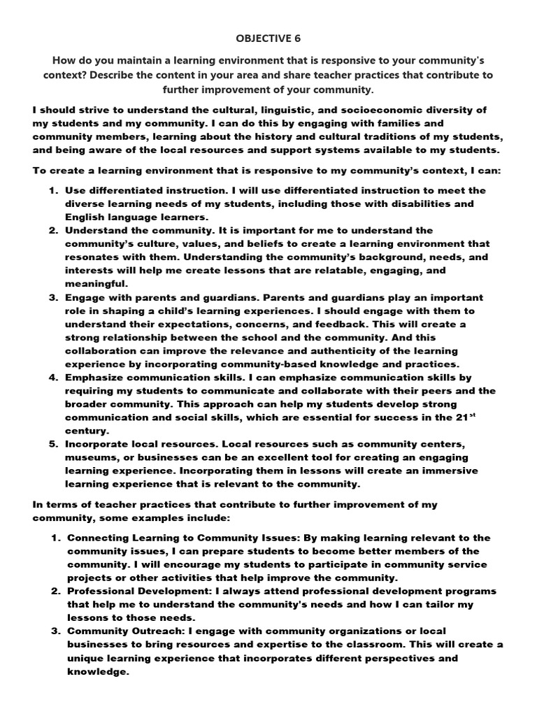 NCOI's REFLECTION | PDF | Teachers | Differentiated Instruction