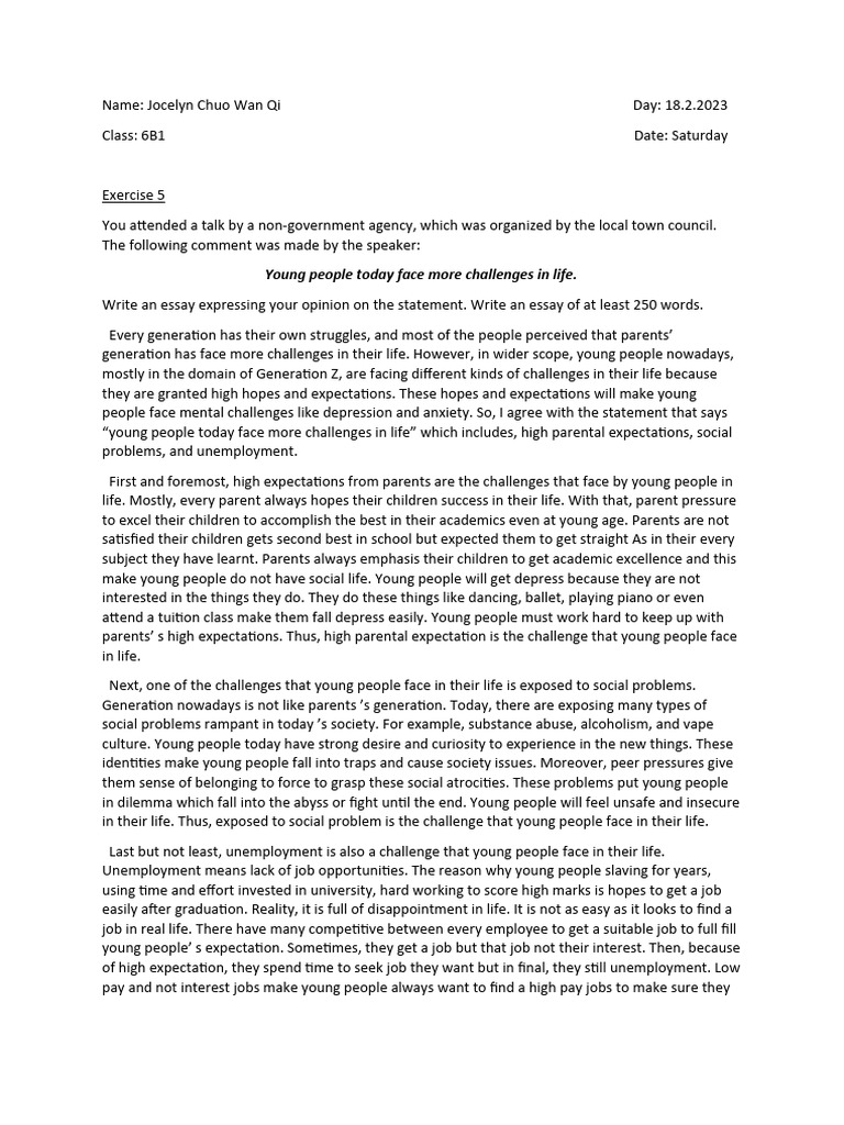 Young People Today Face More Challenges in Life | PDF | Unemployment ...
