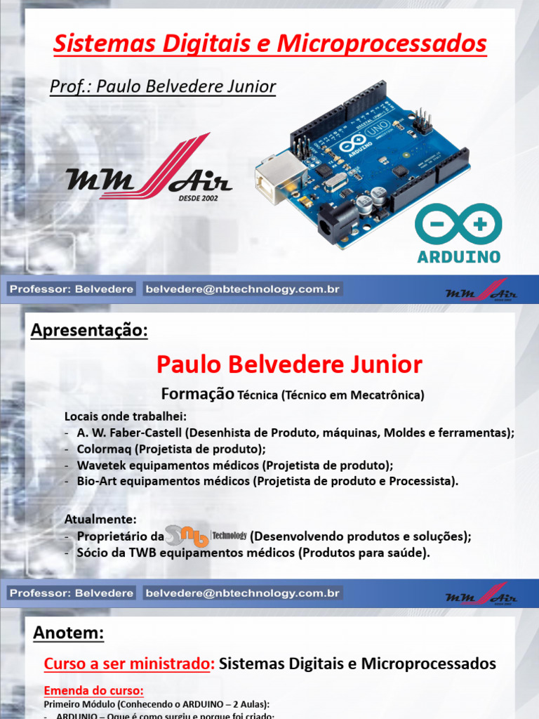 Sistemas Digitais e Microprocessados. Prof._ Paulo Belvedere Junior | PDF | Armazenamento de ...