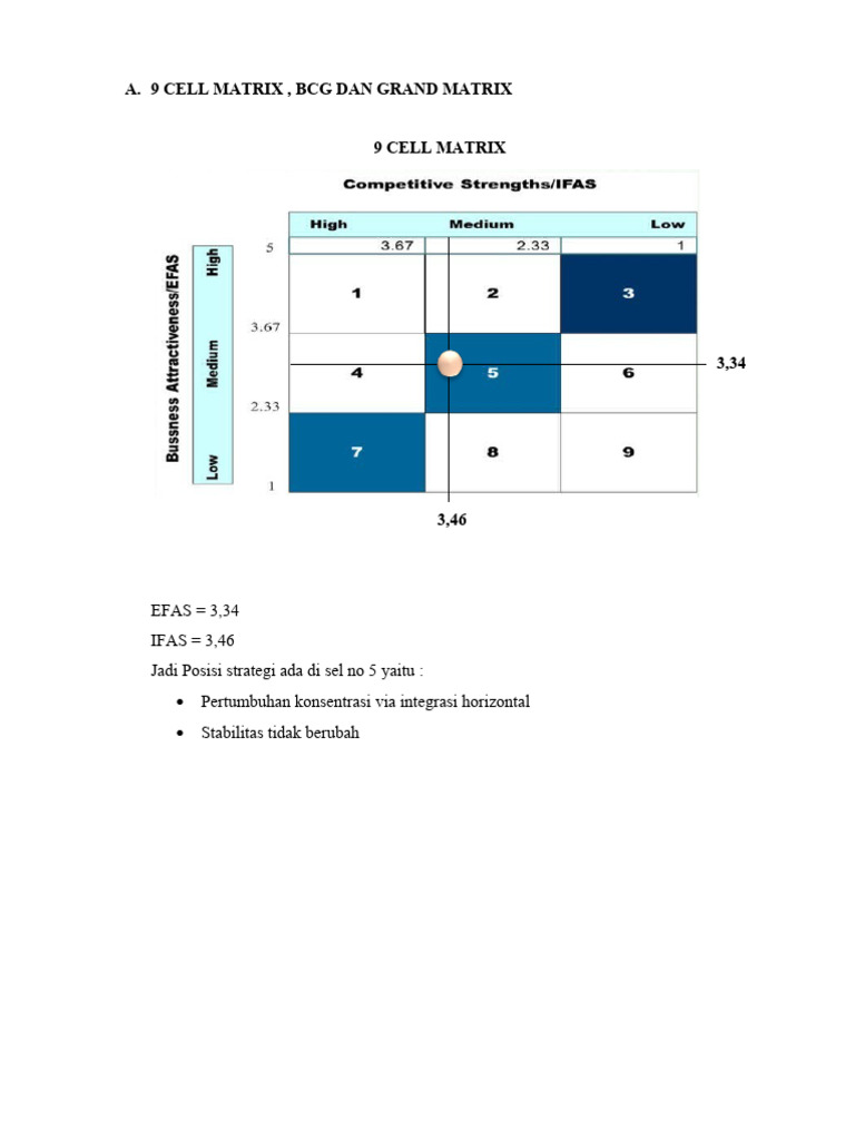 9 Cell Matrix BCG Grand Matrix Gojek | PDF