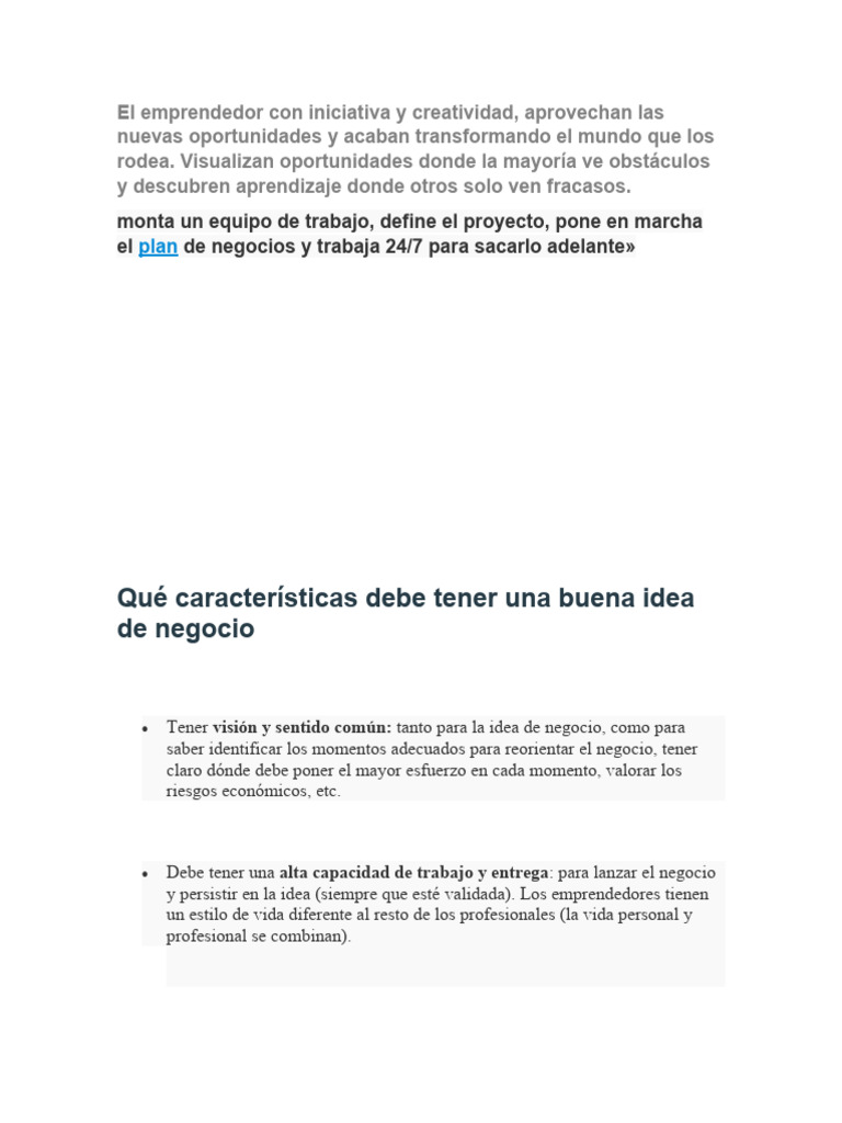 El Emprendedor Con Iniciativa y Creatividad | PDF | Iniciativa empresarial | Creatividad