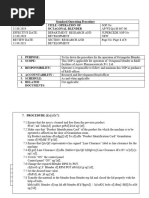 Standard Operating Procedure (SOP) Blister Machine | PDF