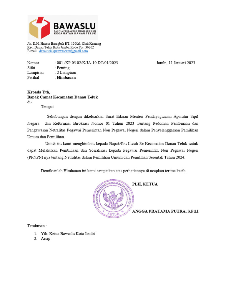 Himbauan Netralitas PPNPN 2024 | PDF