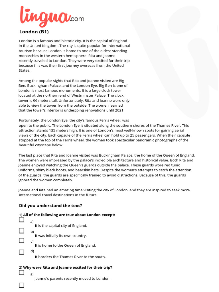 London (Past Simple) Timeline Act-1 | Download Free PDF | London