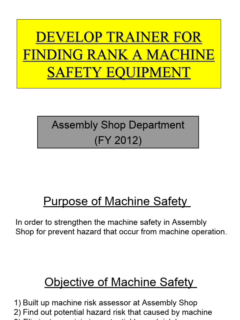Machine Safety Training Program | PDF | Relay | Safety