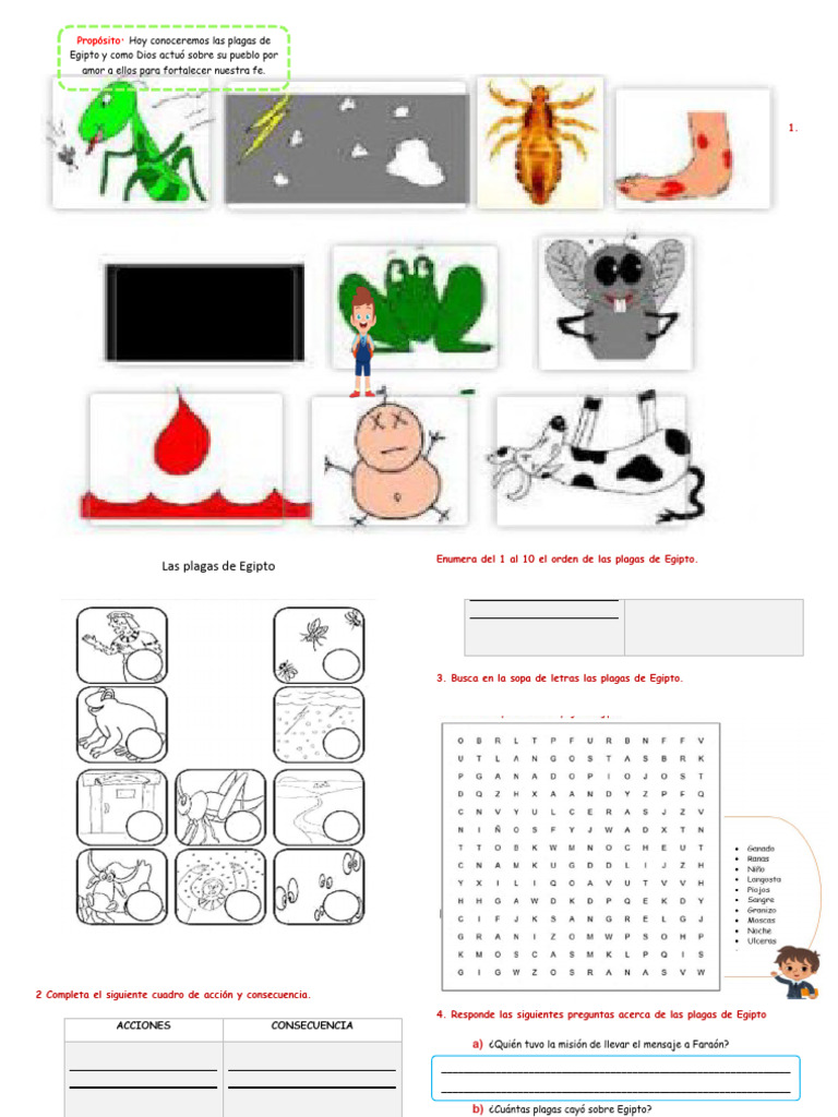 Sesion 16 Reli Anexo Conocemos Las Plagas De Egipto Pdf Moisés