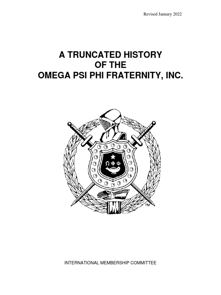 History of Omega Psi Phi Fraternity | PDF | Fraternities And Sororities