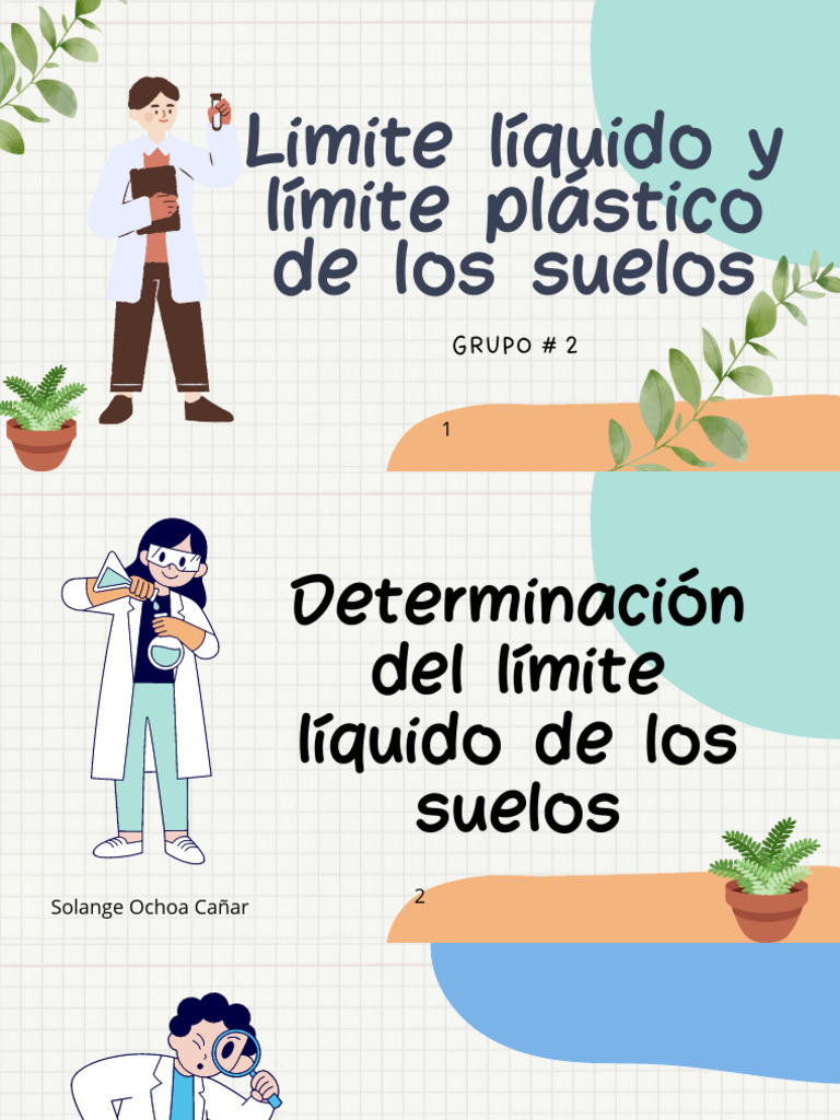 DIAPOSITIVAS - Límite Líquido y Límite Plástico | PDF