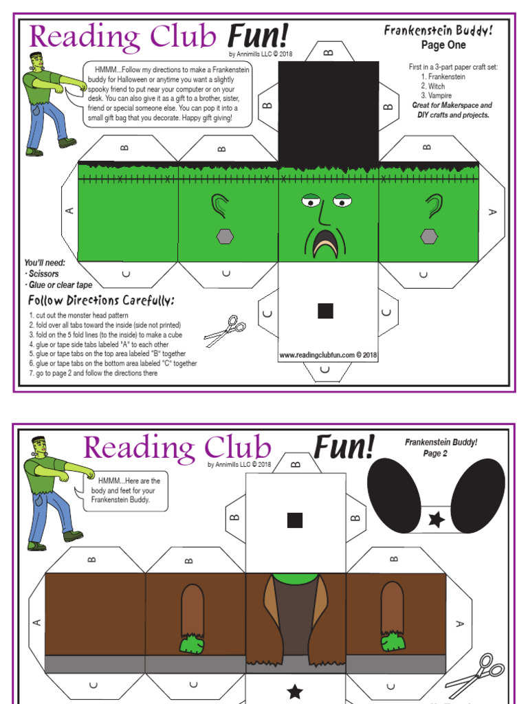 Halloween Creature Buddies Frankenstein Witch Dracula Easyto Build Fun ...