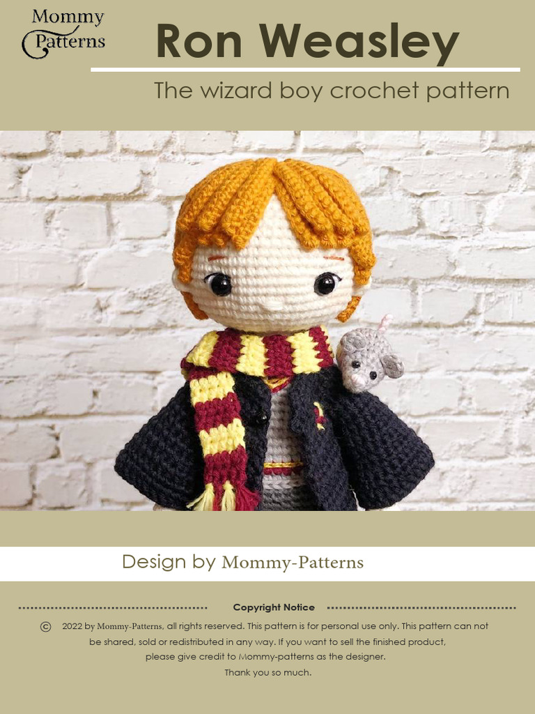 Ron The Wizard Boy Apbn5s | PDF | Crochet | Yarn