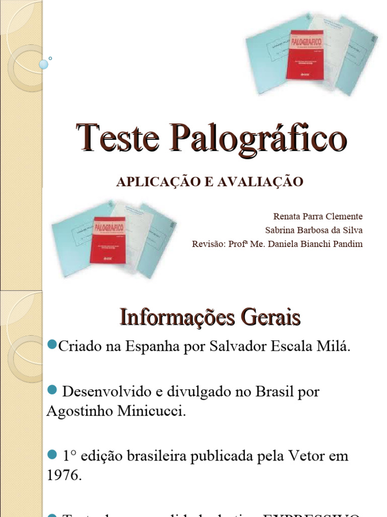 Guia do Teste Palográfico | PDF | Conceitos psicológicos | Psicologia