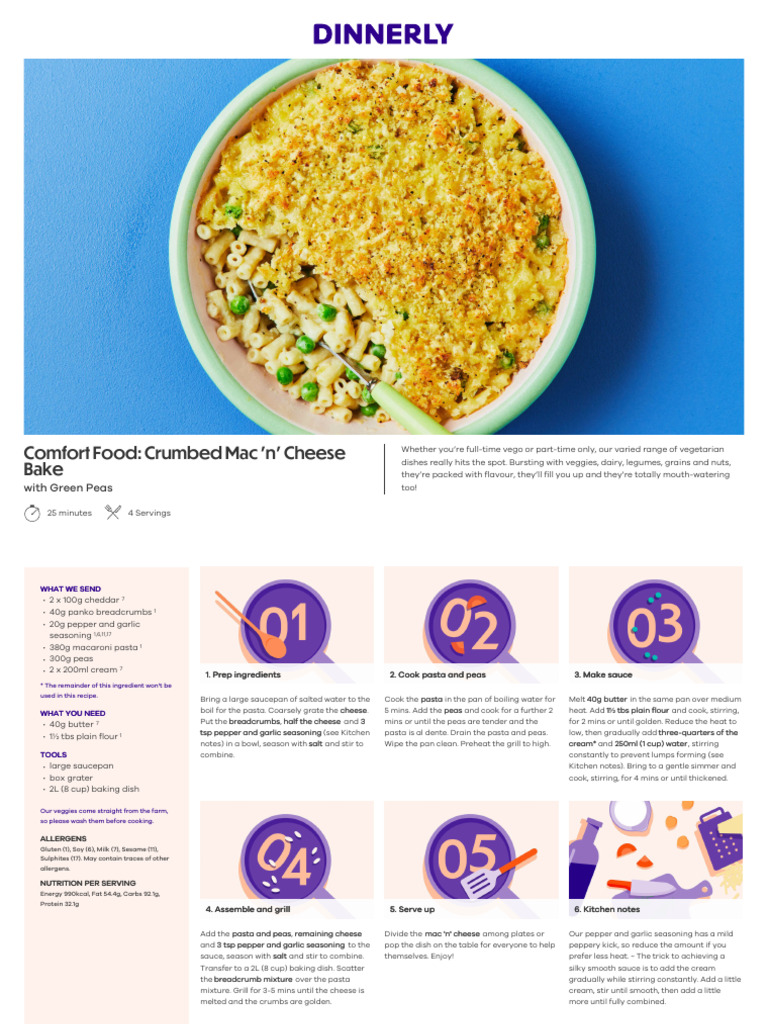 R-182709 - Comfort Food Crumbed Mac N Cheese Bake-FV | Download Free ...