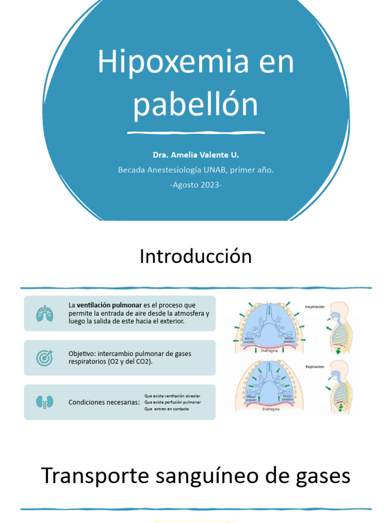 002 - Hipoxemia en Pabellón | PDF | Sistema respiratorio | Pulmón