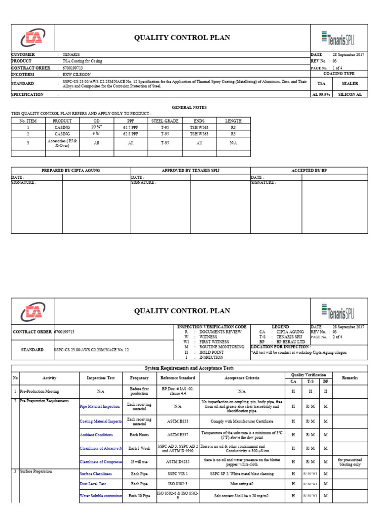 QCP & Report Rev 03 | PDF | Chemical Substances | Industrial Processes