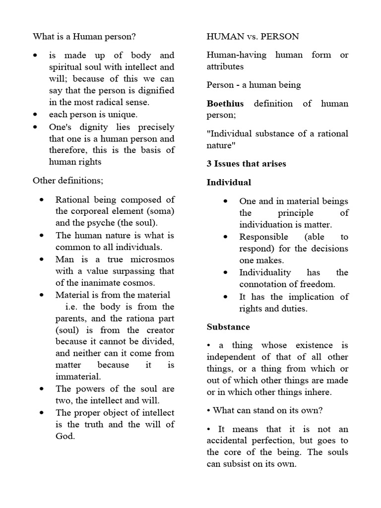 What Is A Human Person | PDF | Immanuel Kant | Philosophical Theories