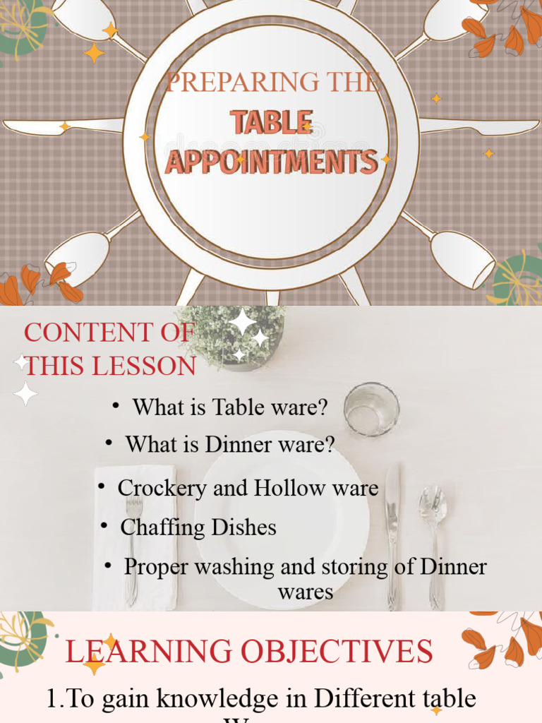 Understanding Tableware and Dinnerware | PDF | Tableware | Food And Drink