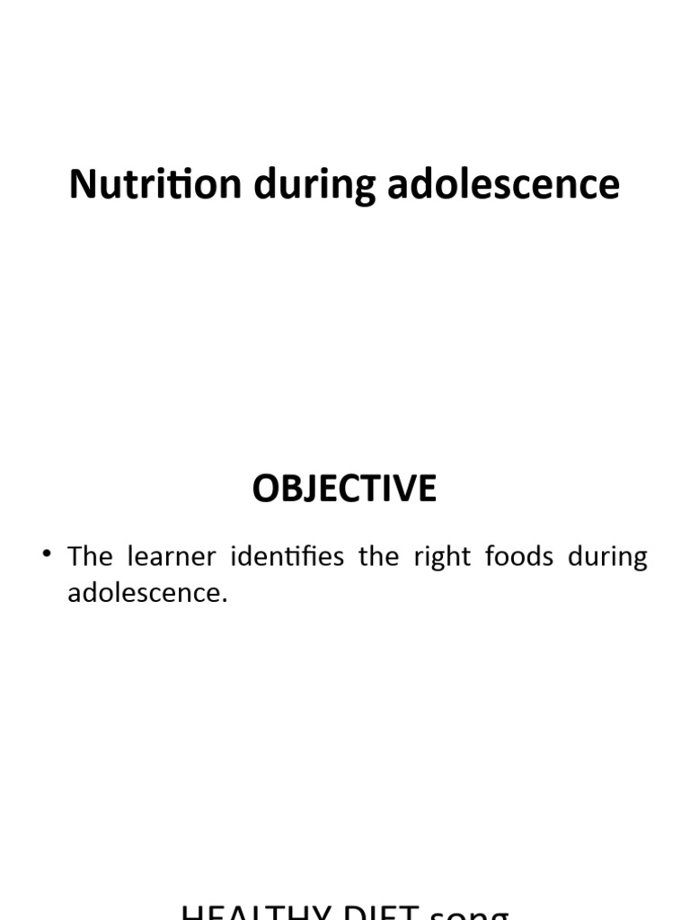 Essential Nutrition for Adolescents | PDF