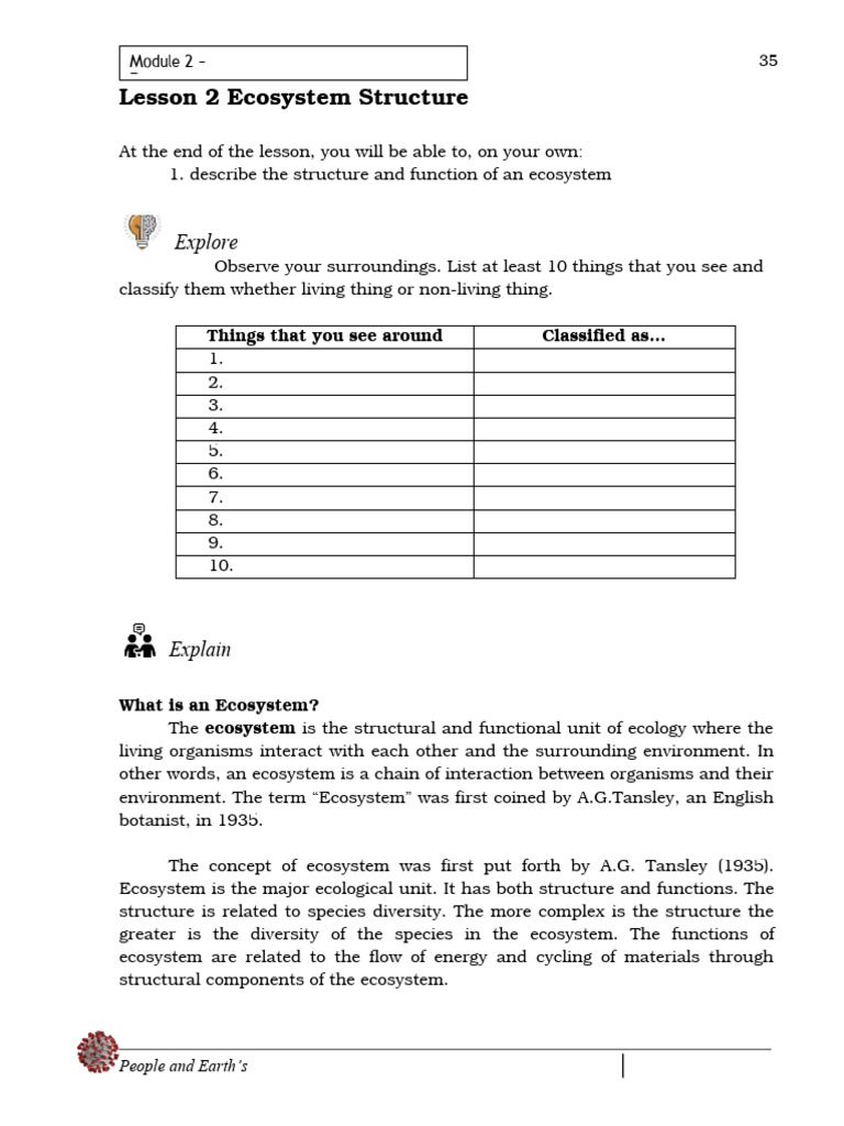 Lesson 2 Ecosystem Structure | PDF | Ecosystem | Ecology