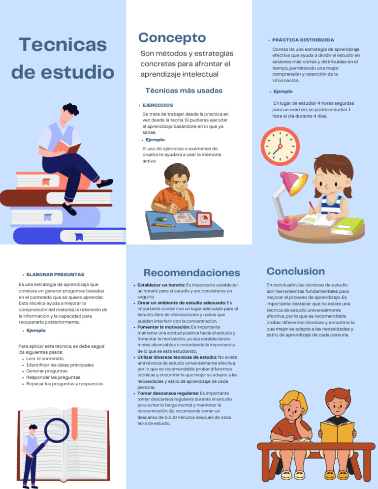 Tecnicas de Estudio | PDF | Aprendizaje | Habilidades de estudio