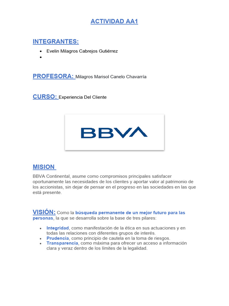 Banco BBVA | PDF | Cliente | Economias