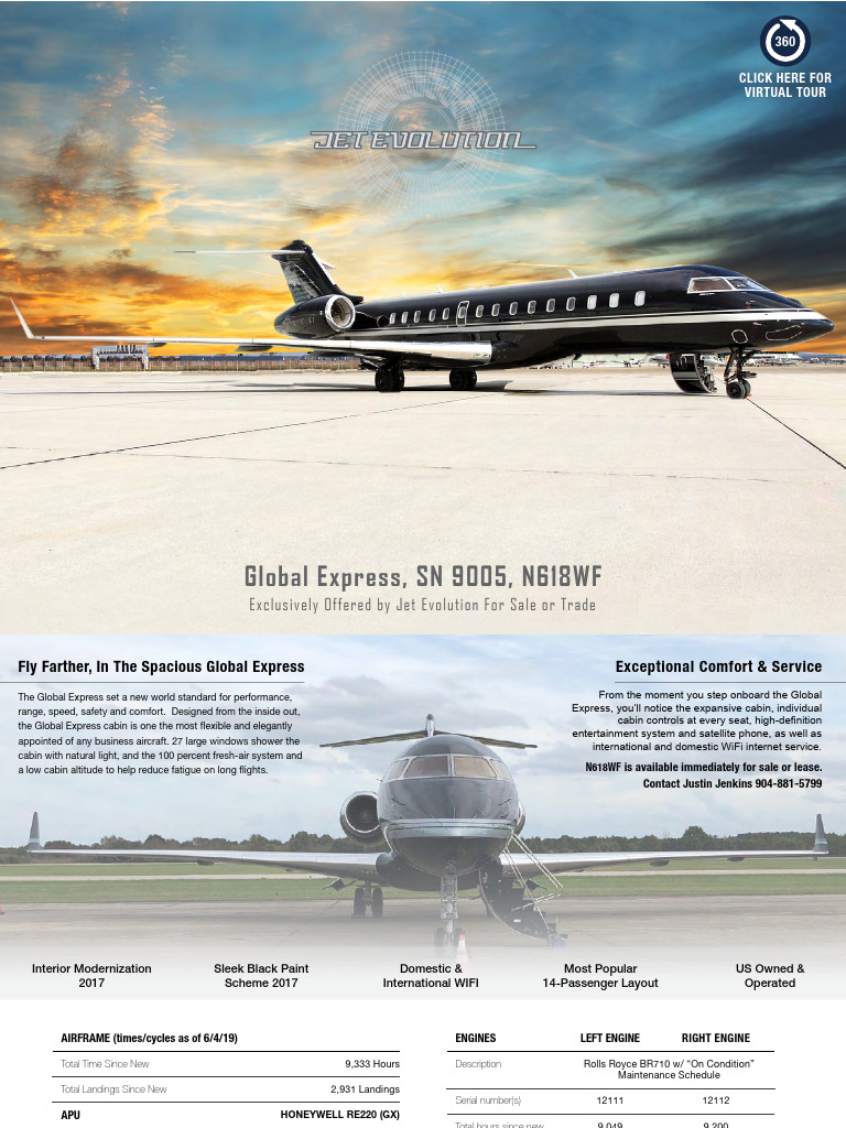 Global Express SN 9005 Ebrochure | PDF | Aerospace | Aviation