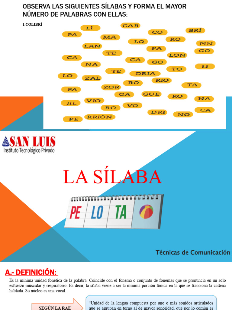 La Silaba | Descargar gratis PDF | Sílaba | Escritura