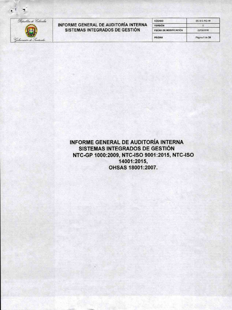 Informe Final de Auditoria Interna 2017 | PDF