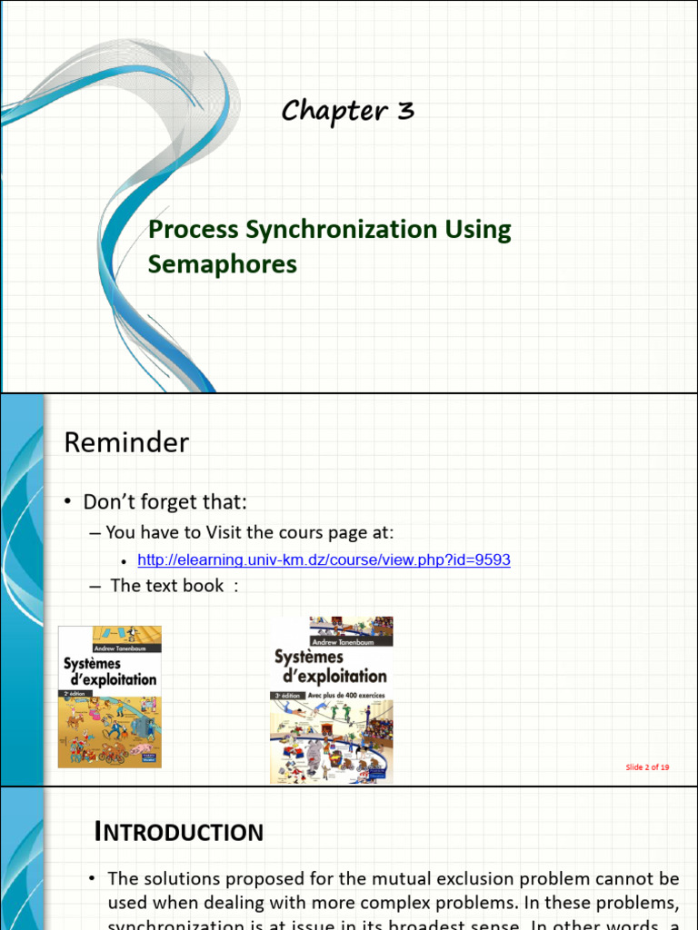 Chapter 33 Les Semaphores 1 231119 014256 Pdf Information Technology Computing