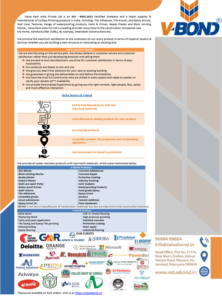 Vbond - Profile Updated - 090921 | PDF | Concrete | Flooring