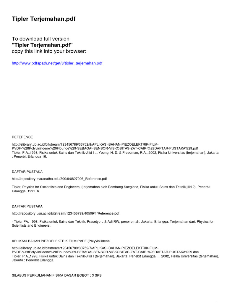 Tipler Terjemahan | PDF