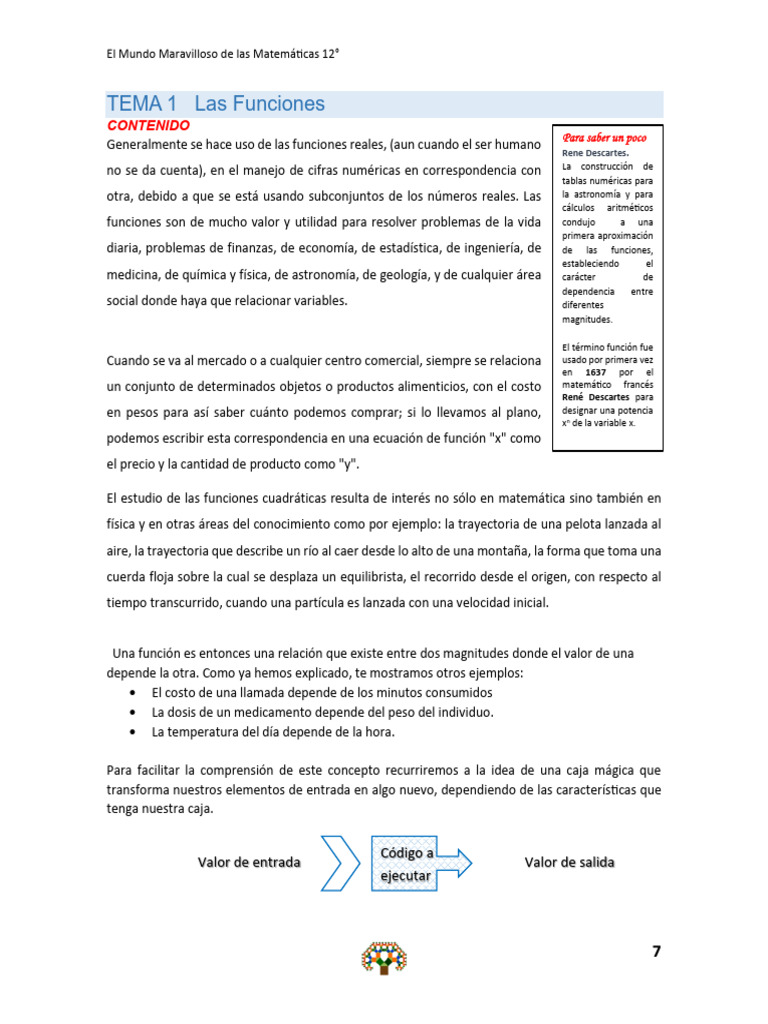 Introducción a las Funciones Matemáticas | PDF | Función (Matemáticas ...