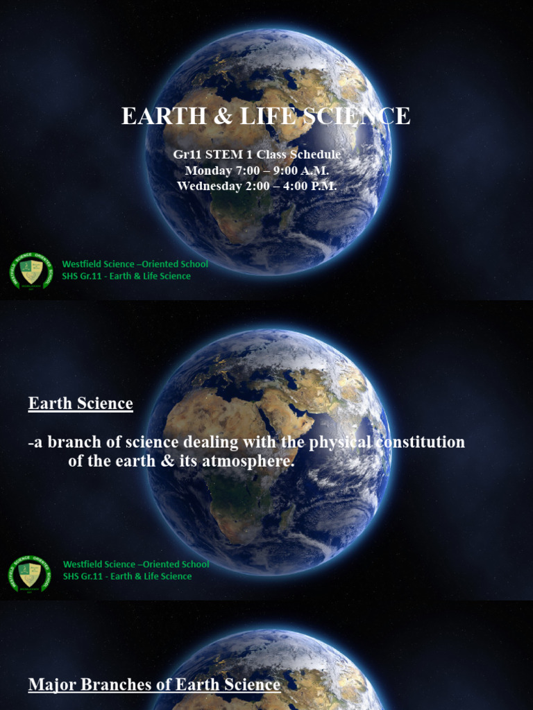 2023 2024 Earth Life Science Introduction | PDF | Big Bang | Earth Sciences