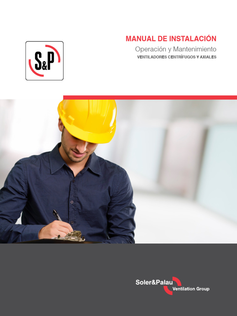 Manual de Instalacion Operacion y Manten | PDF | Ventilación (Arquitectura) | Rodamiento (Mecánico)