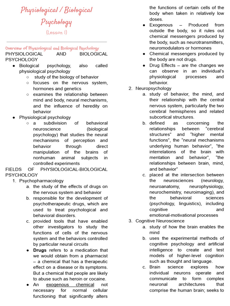 Biopsych Midterms | Download Free PDF | Sleep | Nervous System